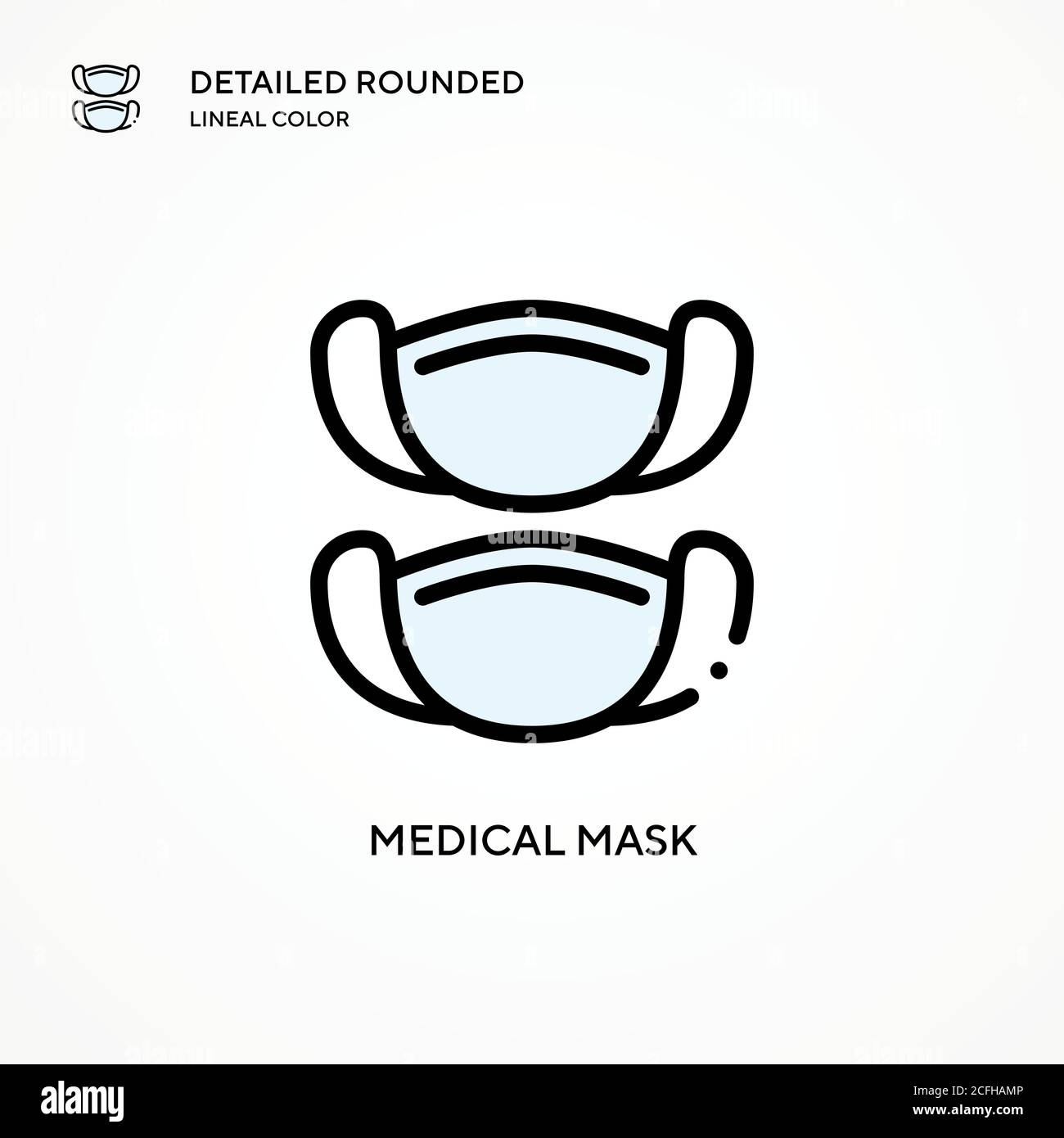 Medical mask vector icon. Modern vector illustration concepts. Easy to ...