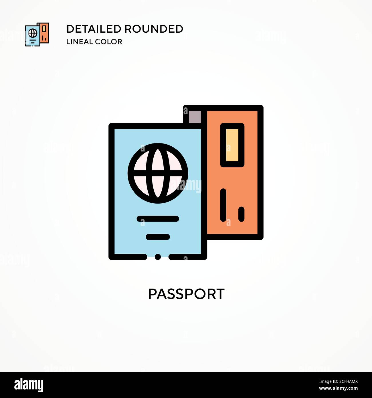 Passport vector icon. Modern vector illustration concepts. Easy to edit ...