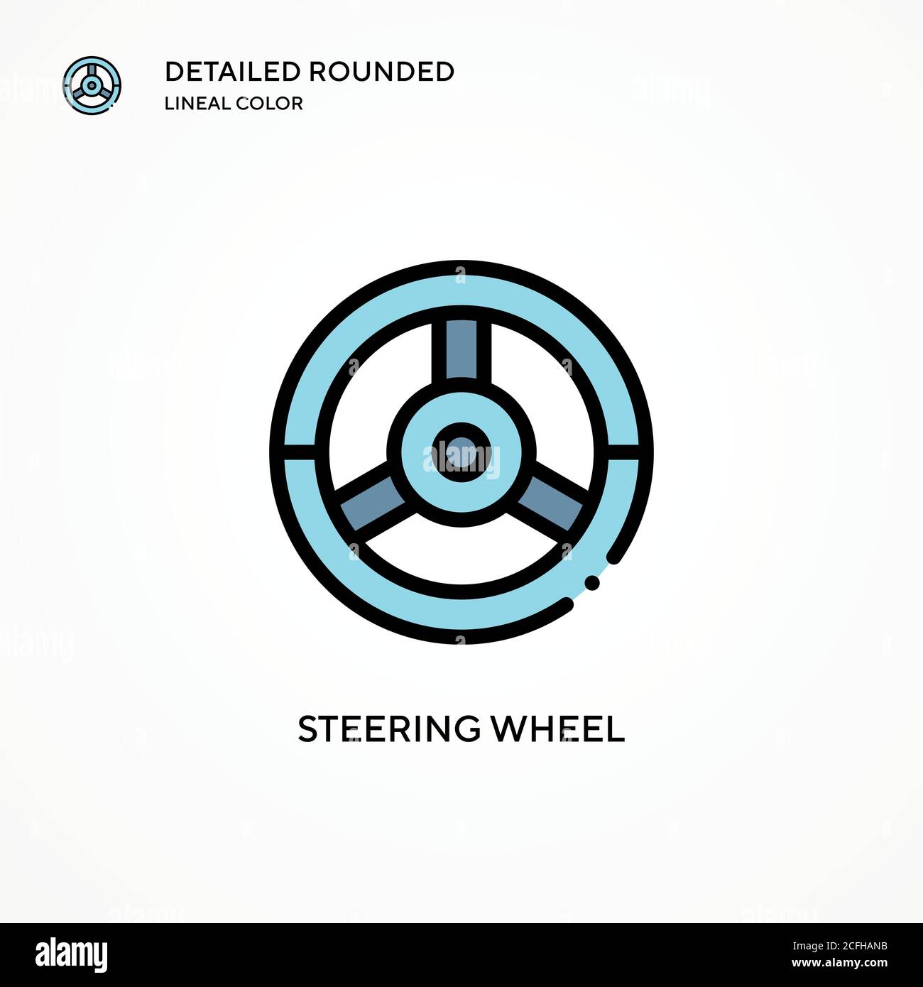 Steering wheel vector icon. Modern vector illustration concepts. Easy ...