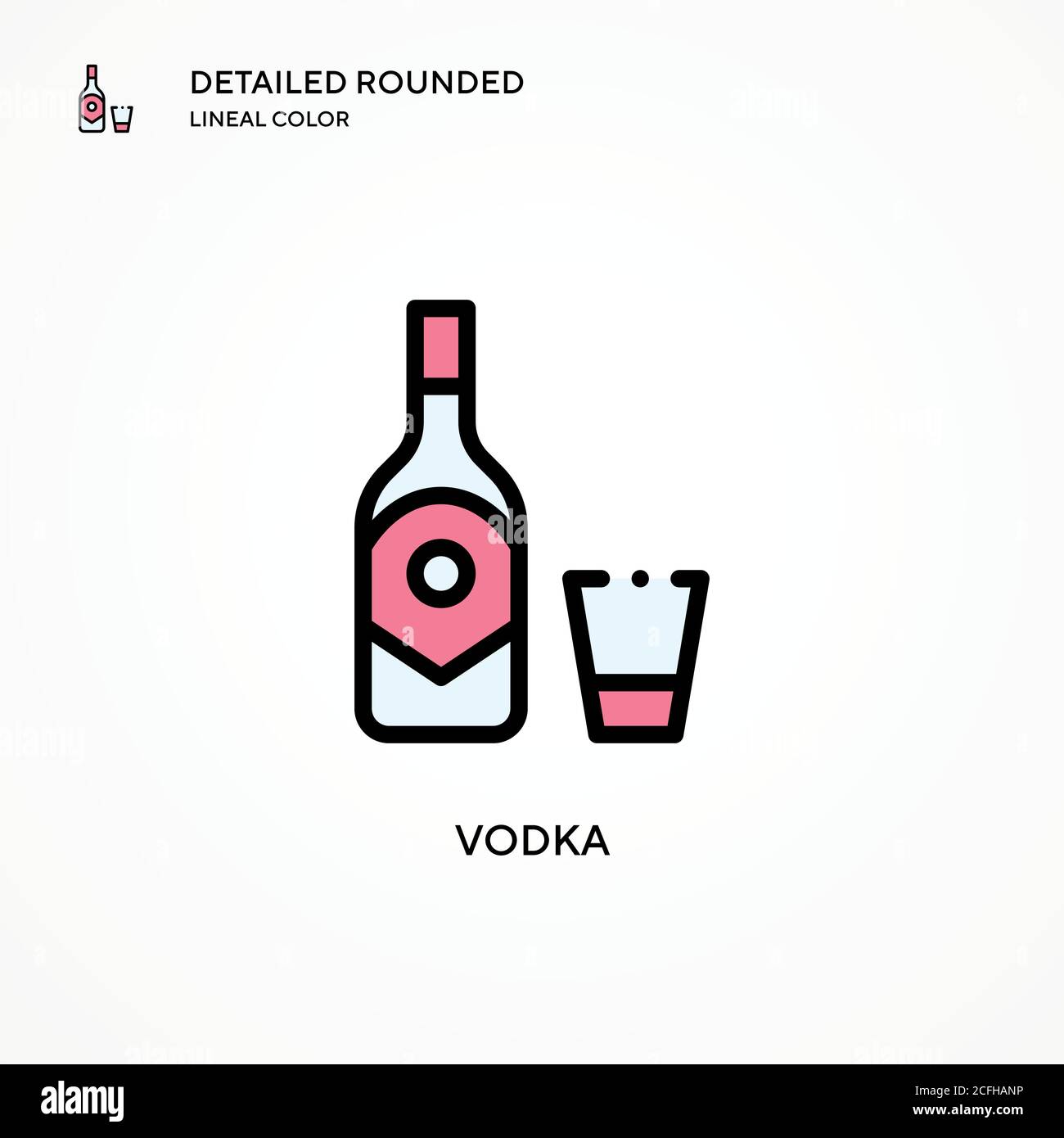 Vodka vector icon. Modern vector illustration concepts. Easy to edit ...