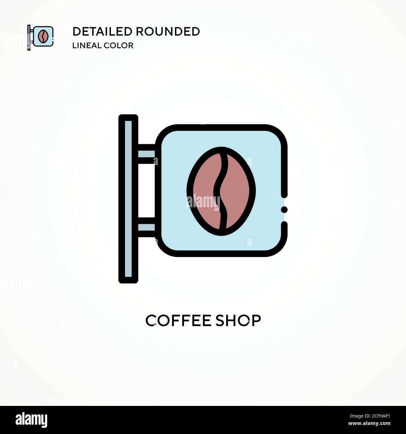 Coffee shop vector icon. Modern vector illustration concepts. Easy to ...