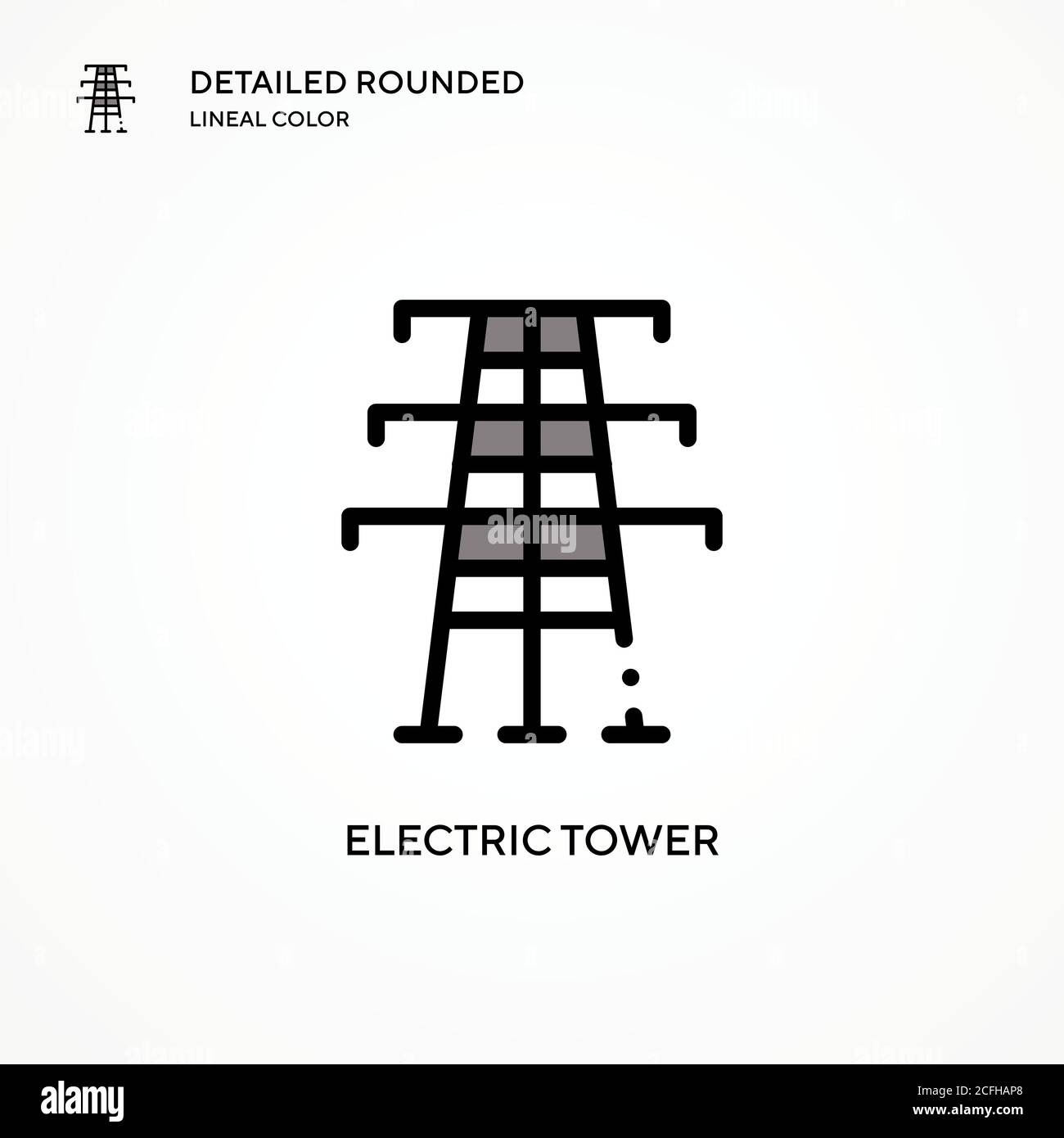 Electric tower vector icon. Modern vector illustration concepts. Easy ...