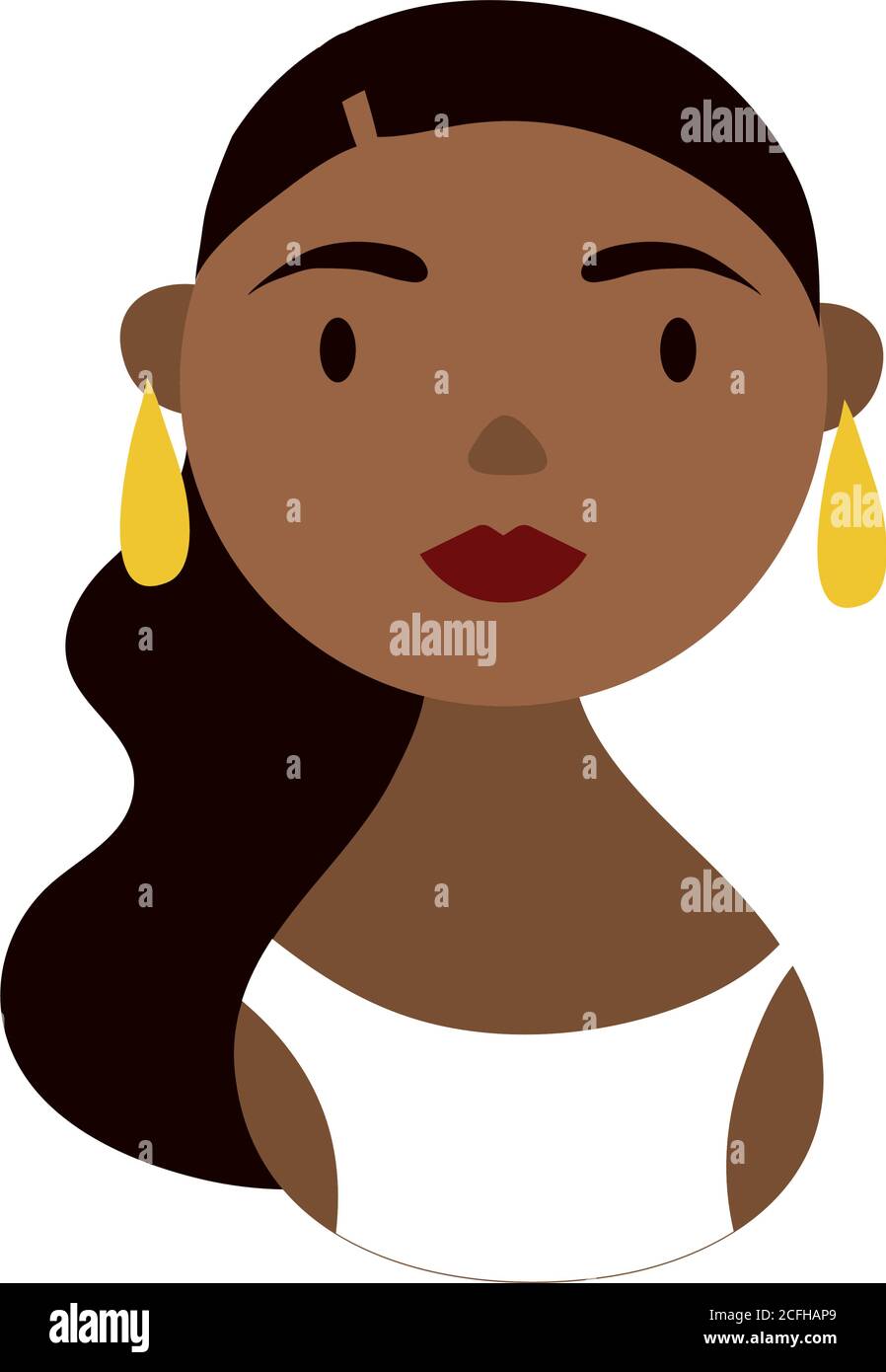 afro woman character national hispanic heritage flat style icon vector ...