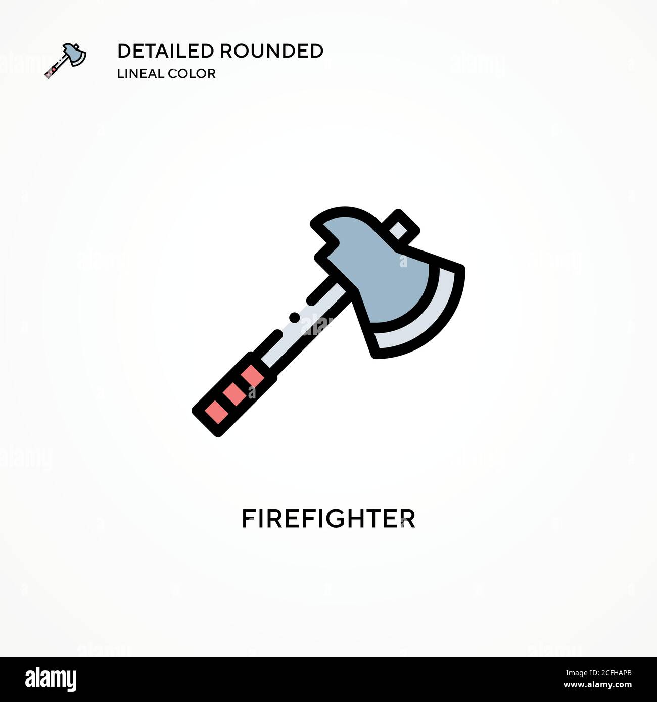 Firefighter vector icon. Modern vector illustration concepts. Easy to ...
