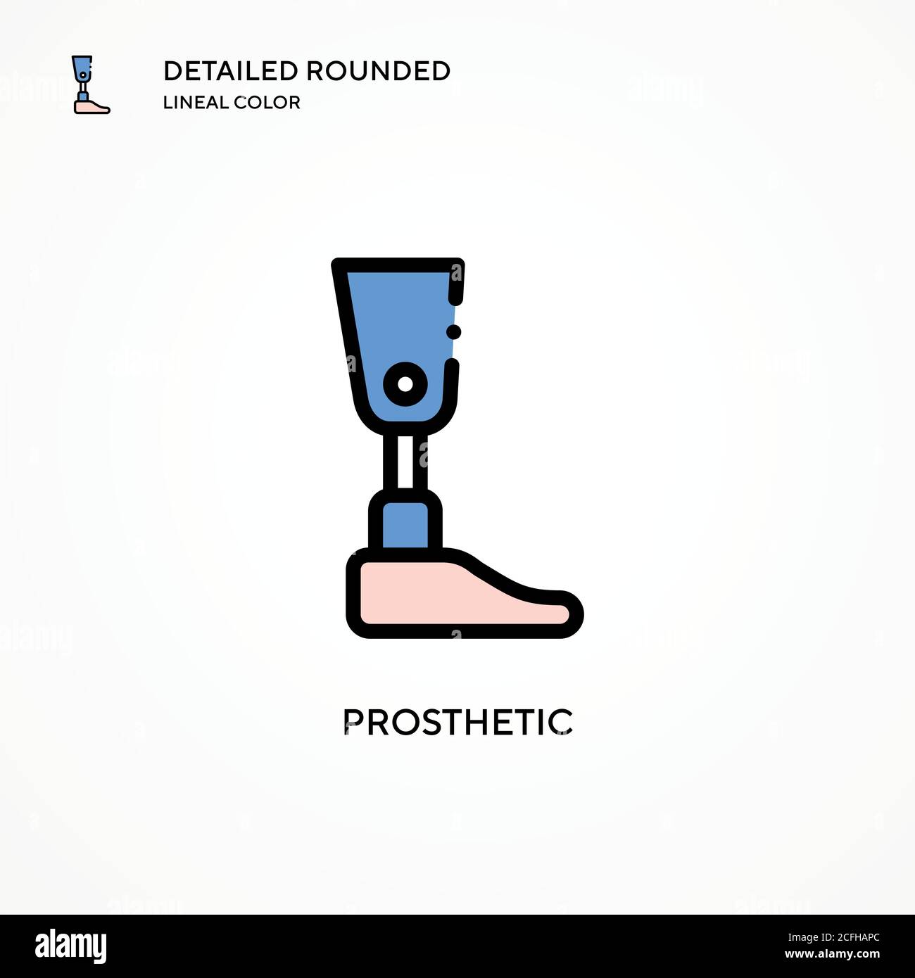 Prosthetic vector icon. Modern vector illustration concepts. Easy to ...