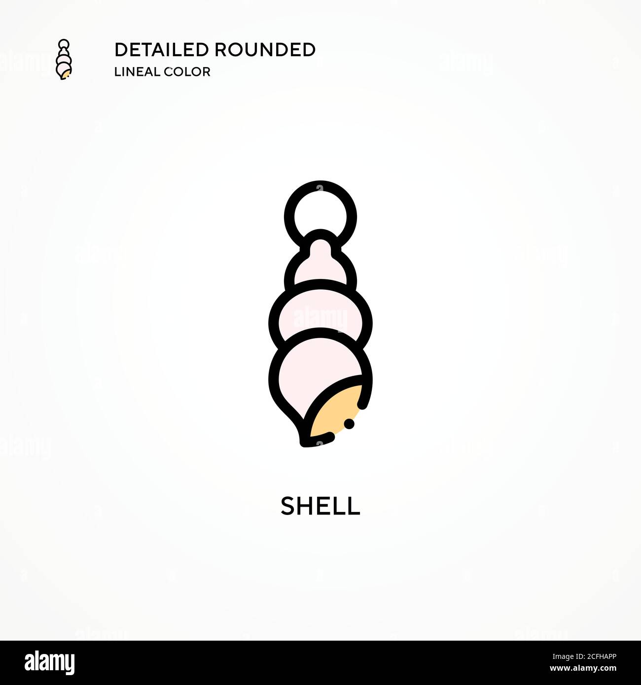 Shell vector icon. Modern vector illustration concepts. Easy to edit ...