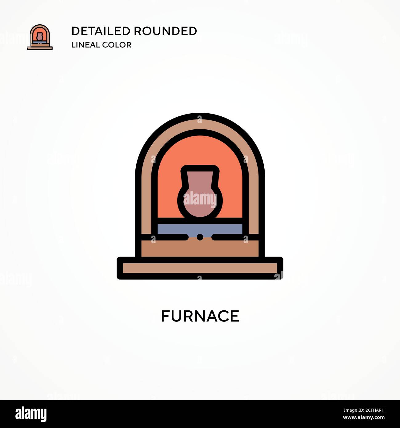 Furnace vector icon. Modern vector illustration concepts. Easy to edit ...