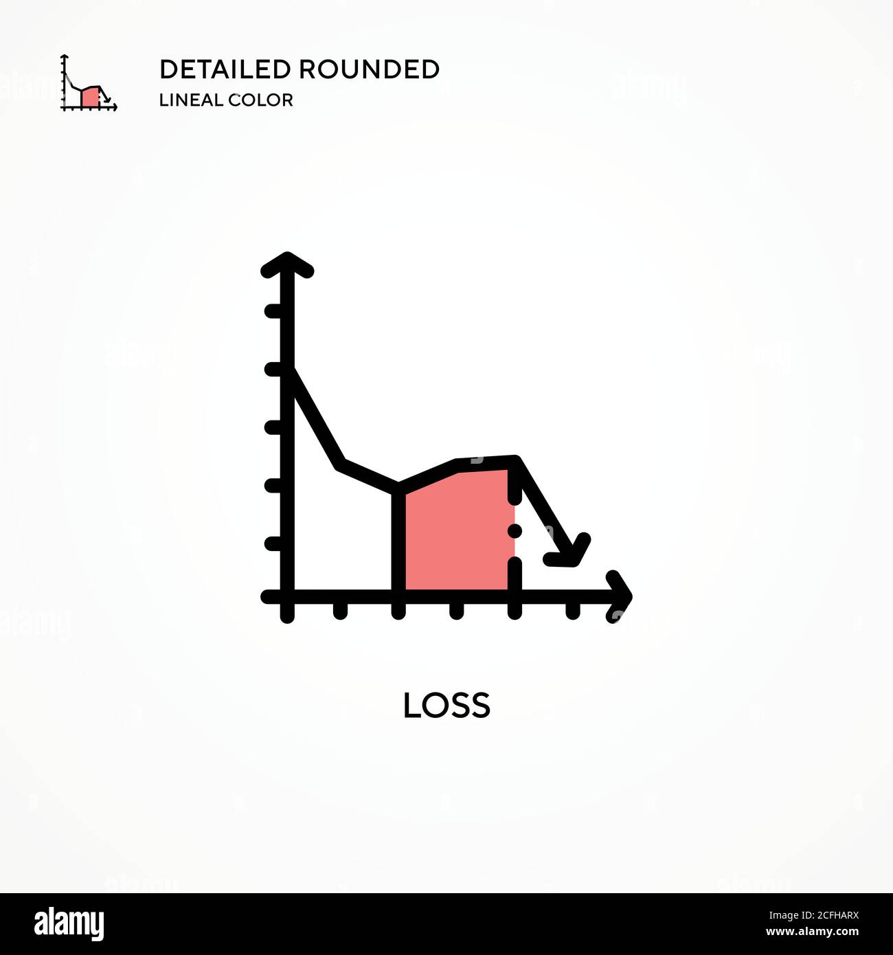 Loss vector icon. Modern vector illustration concepts. Easy to edit and ...