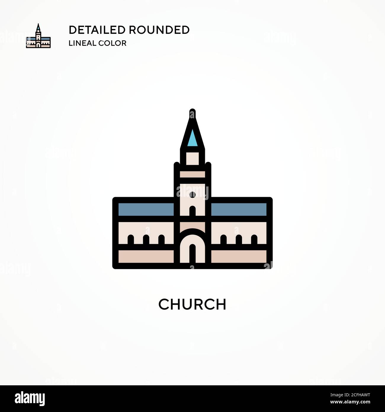 Church vector icon. Modern vector illustration concepts. Easy to edit ...