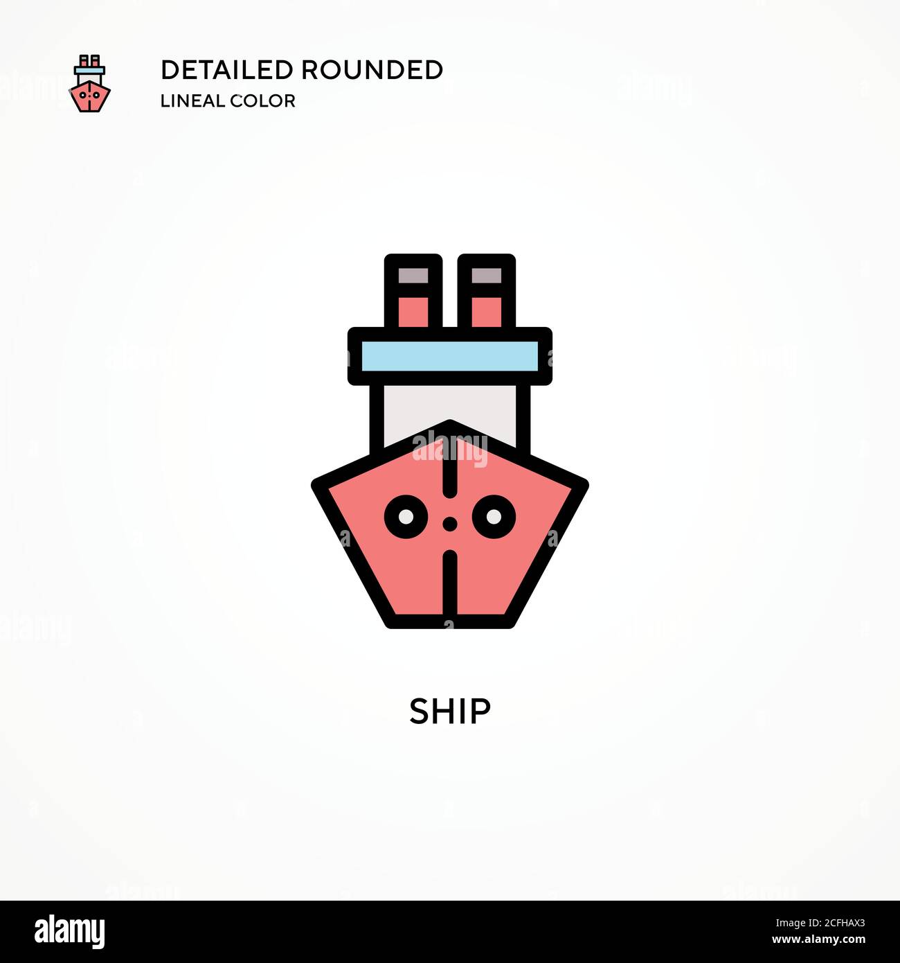 Ship vector icon. Modern vector illustration concepts. Easy to edit and ...