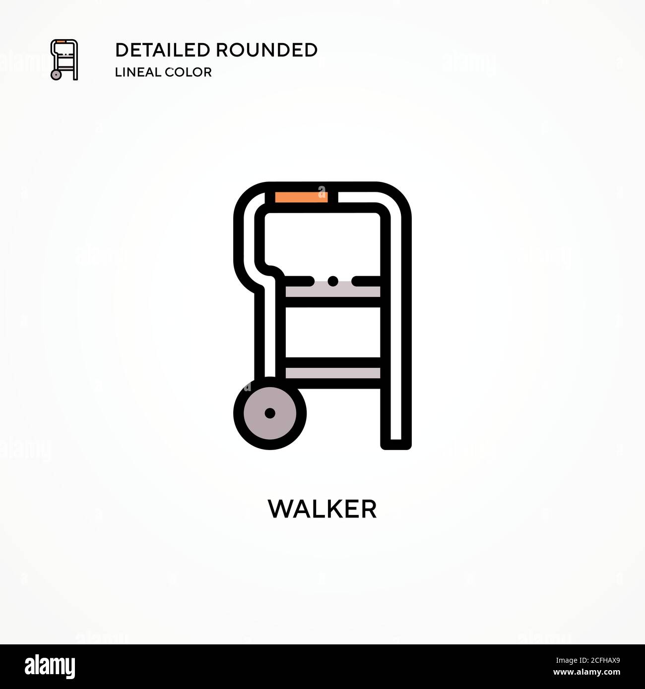 Walker vector icon. Modern vector illustration concepts. Easy to edit ...