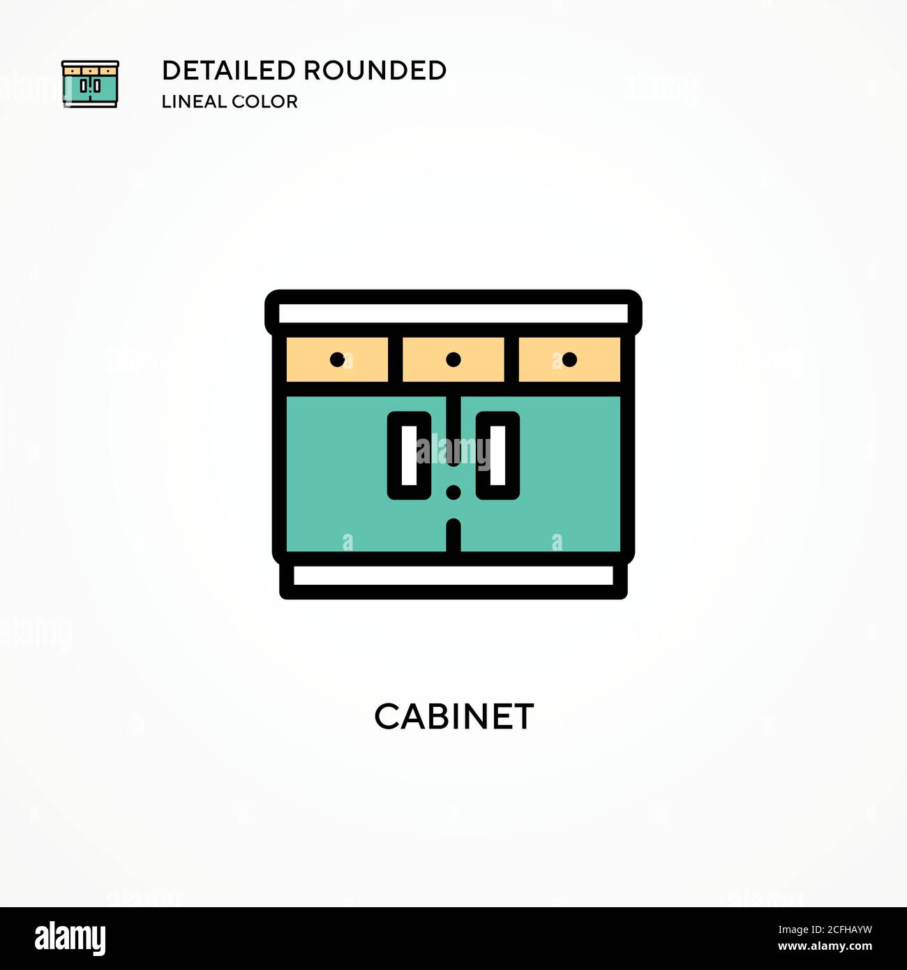 Cabinet vector icon. Modern vector illustration concepts. Easy to edit ...