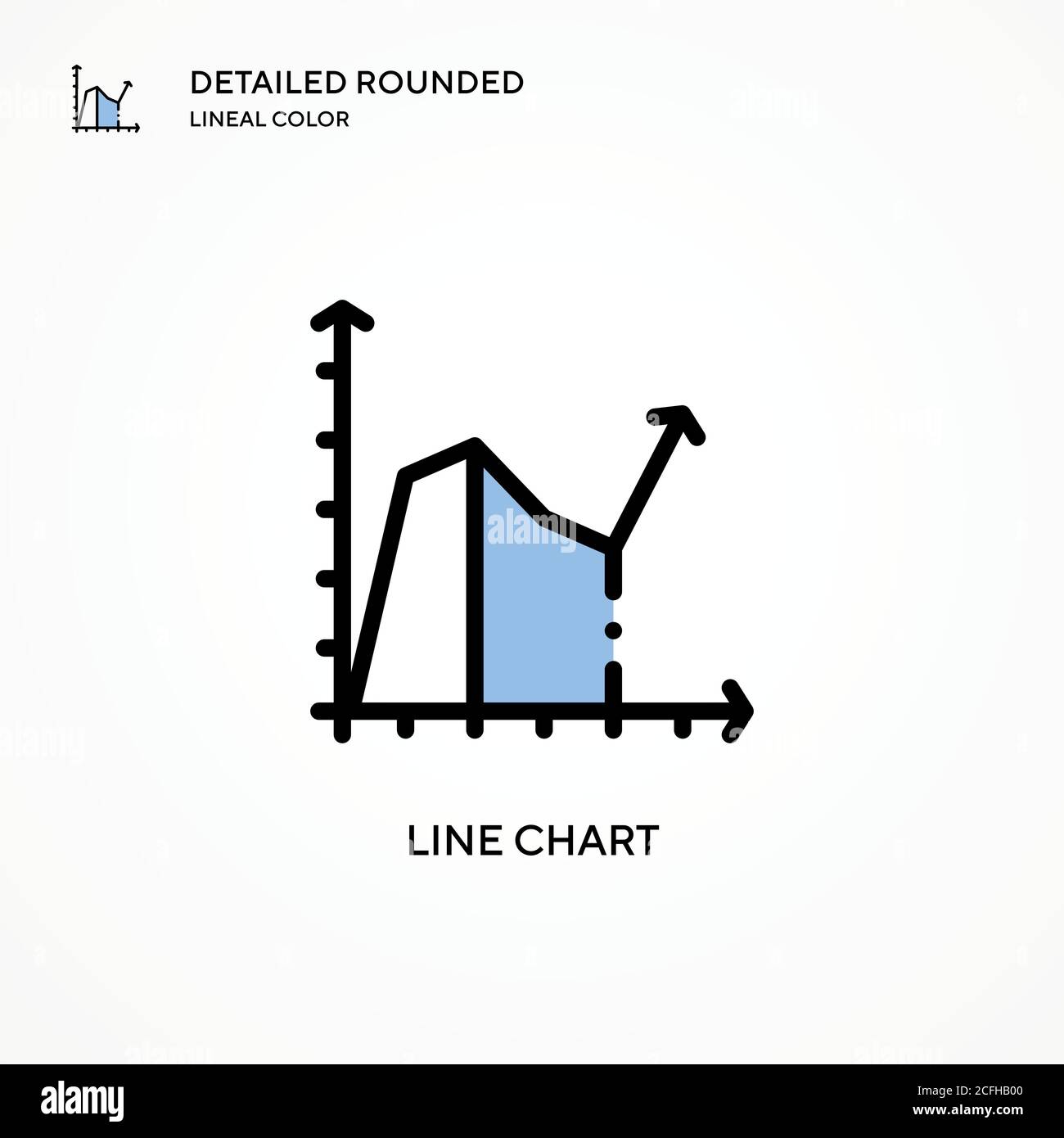 Line chart vector icon. Modern vector illustration concepts. Easy to ...