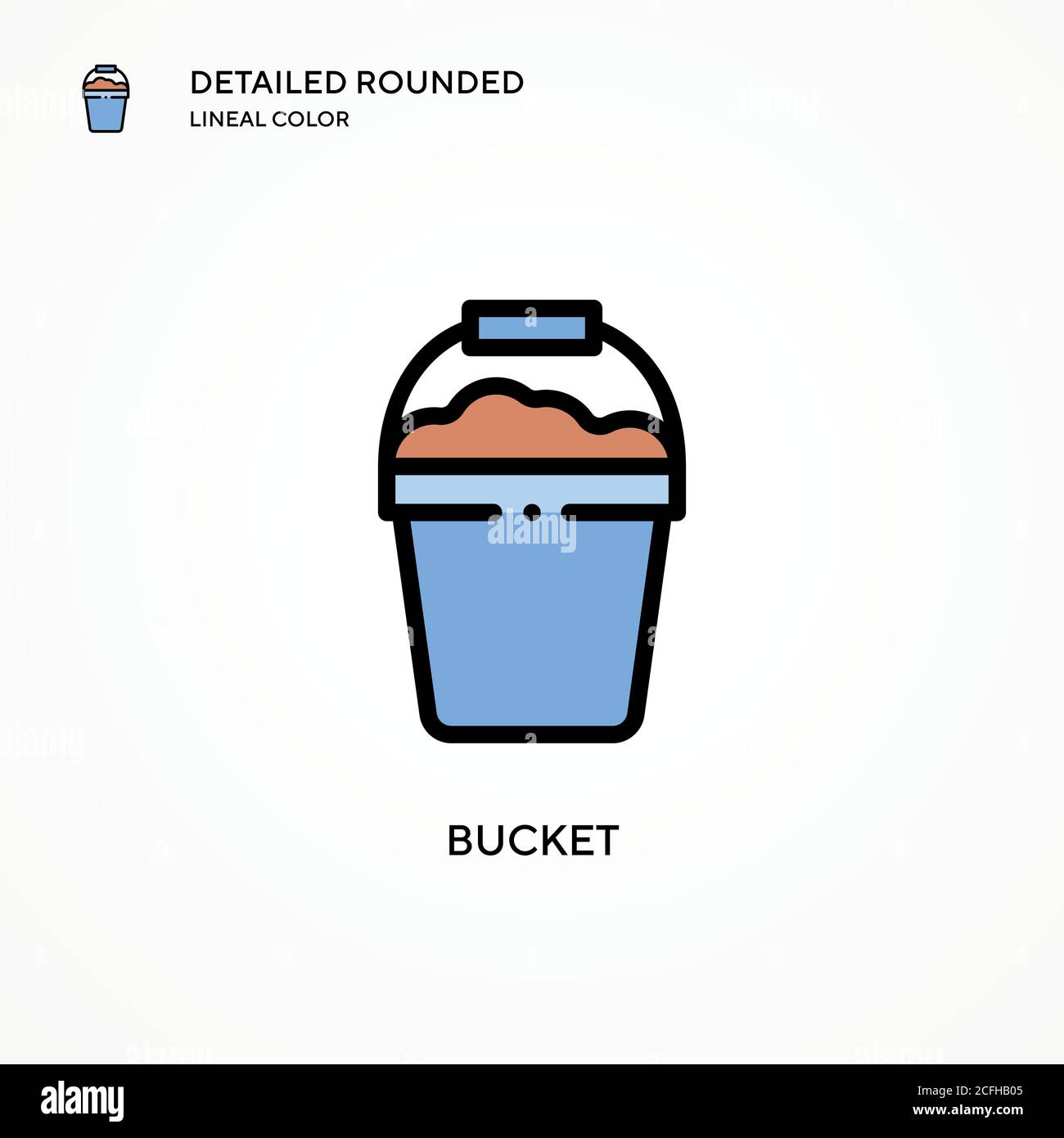 Bucket vector icon. Modern vector illustration concepts. Easy to edit ...