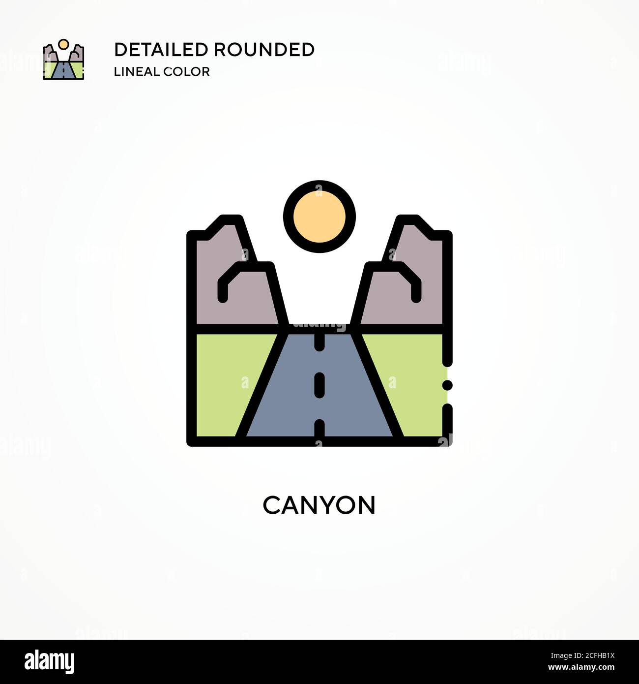Canyon vector icon. Modern vector illustration concepts. Easy to edit ...