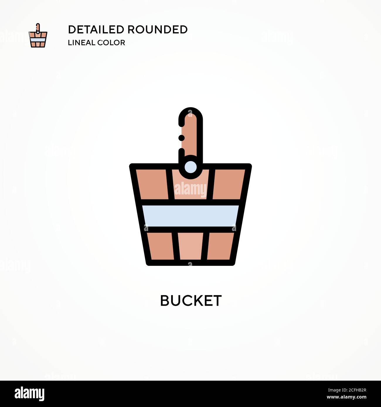 Bucket vector icon. Modern vector illustration concepts. Easy to edit ...