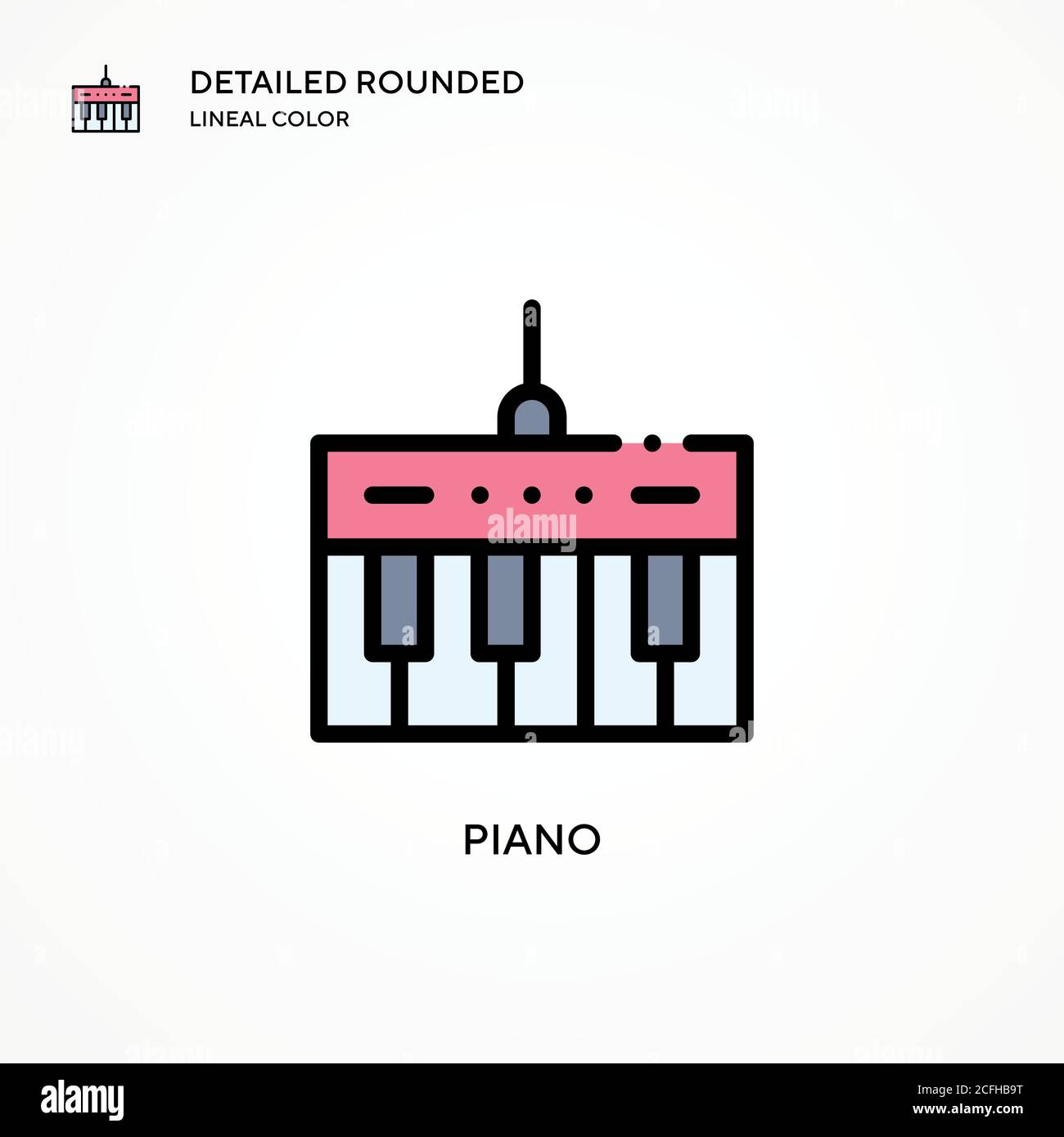Piano vector icon. Modern vector illustration concepts. Easy to edit ...