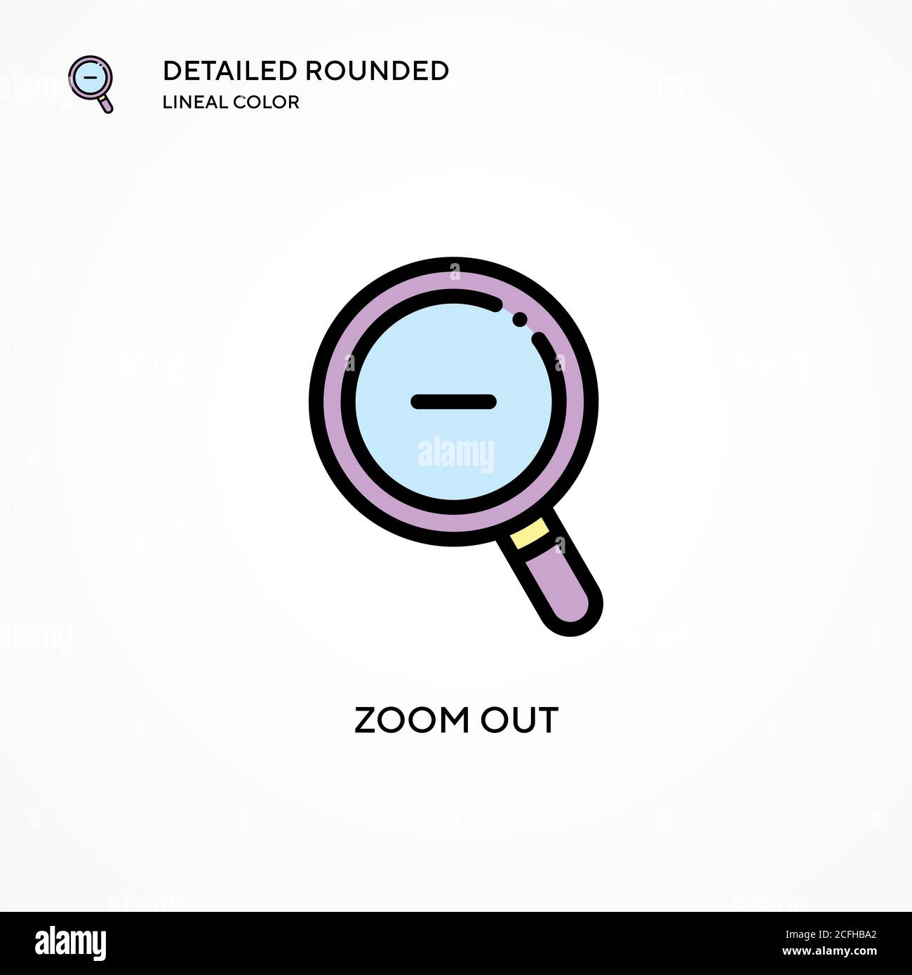 Zoom out vector icon. Modern vector illustration concepts. Easy to edit ...