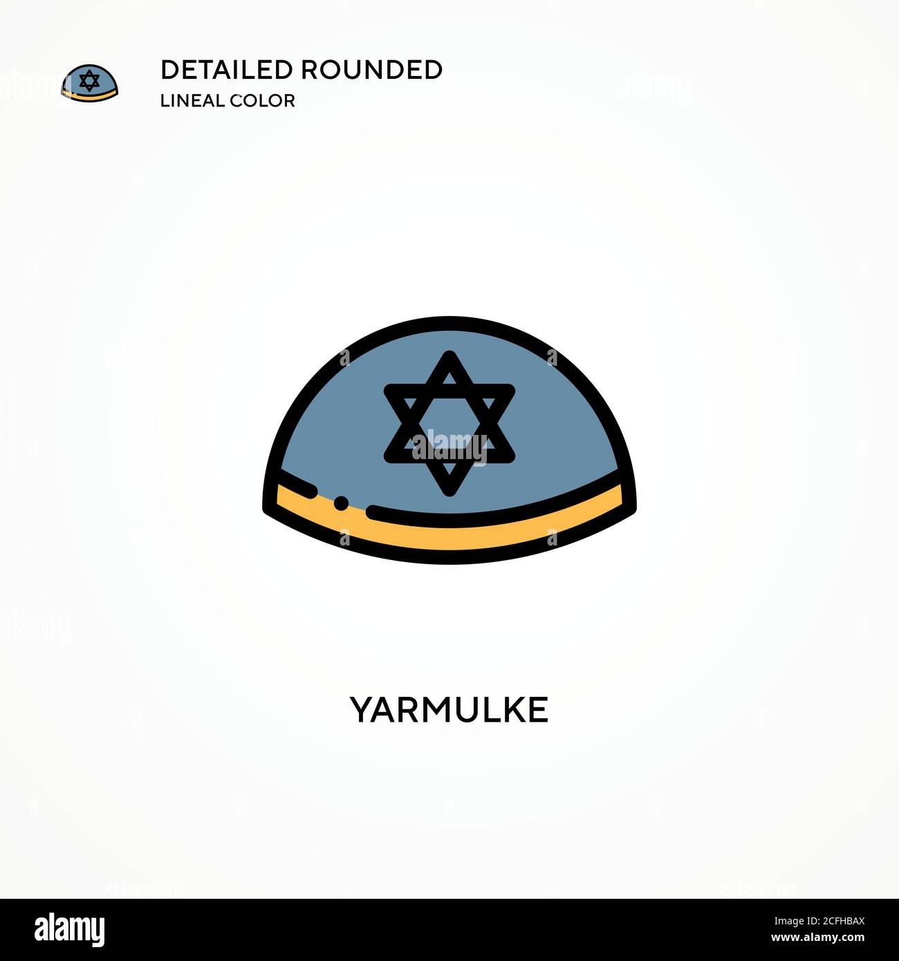 Yarmulke vector icon. Modern vector illustration concepts. Easy to edit ...