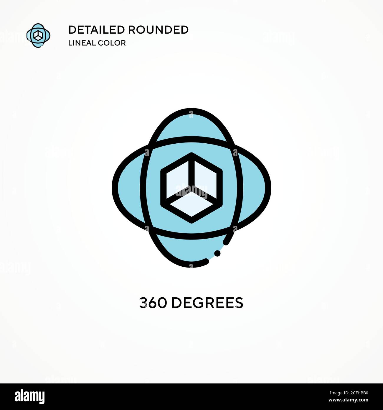 360 degrees vector icon. Modern vector illustration concepts. Easy to ...