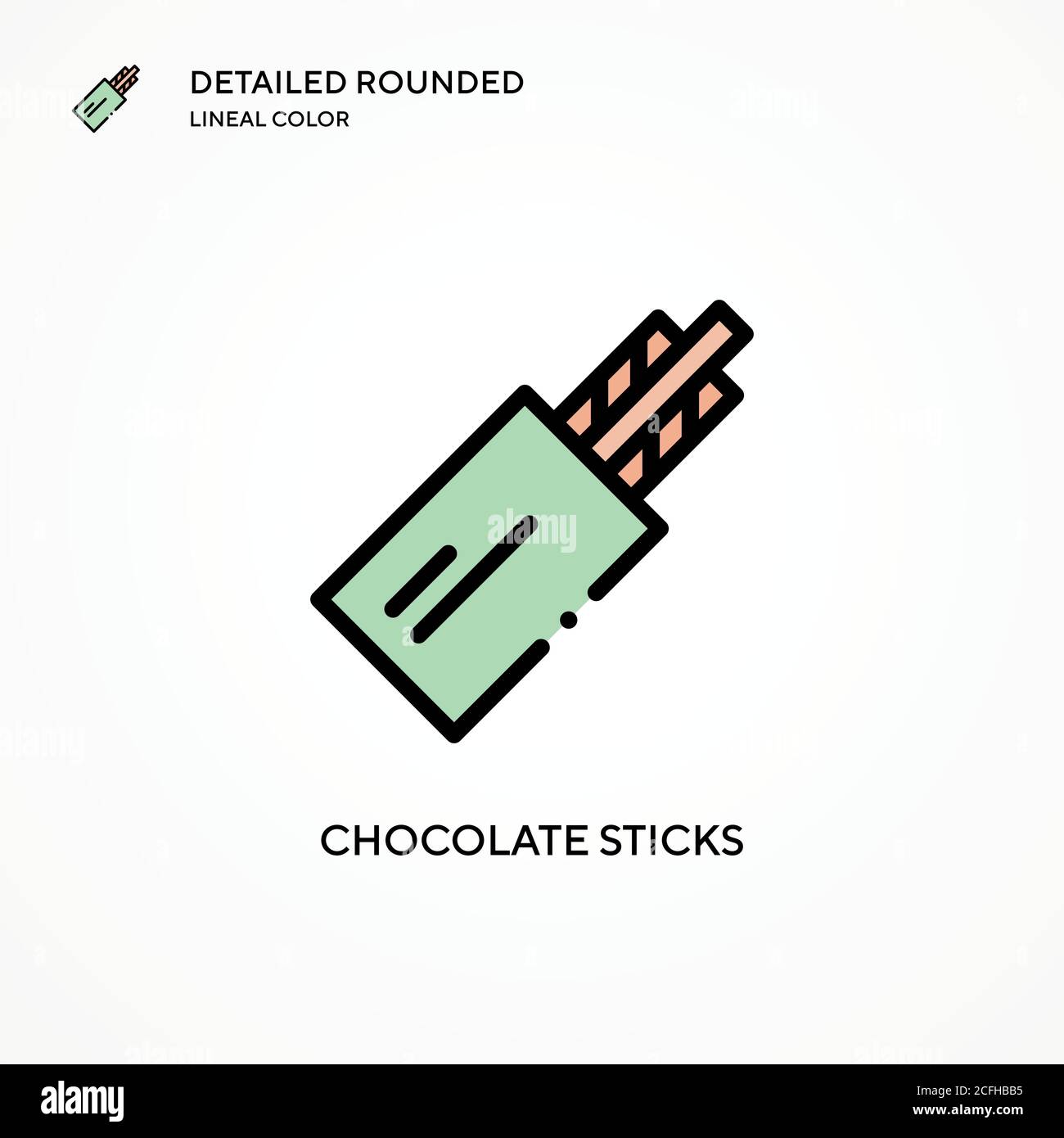 Chocolate sticks vector icon. Modern vector illustration concepts. Easy ...