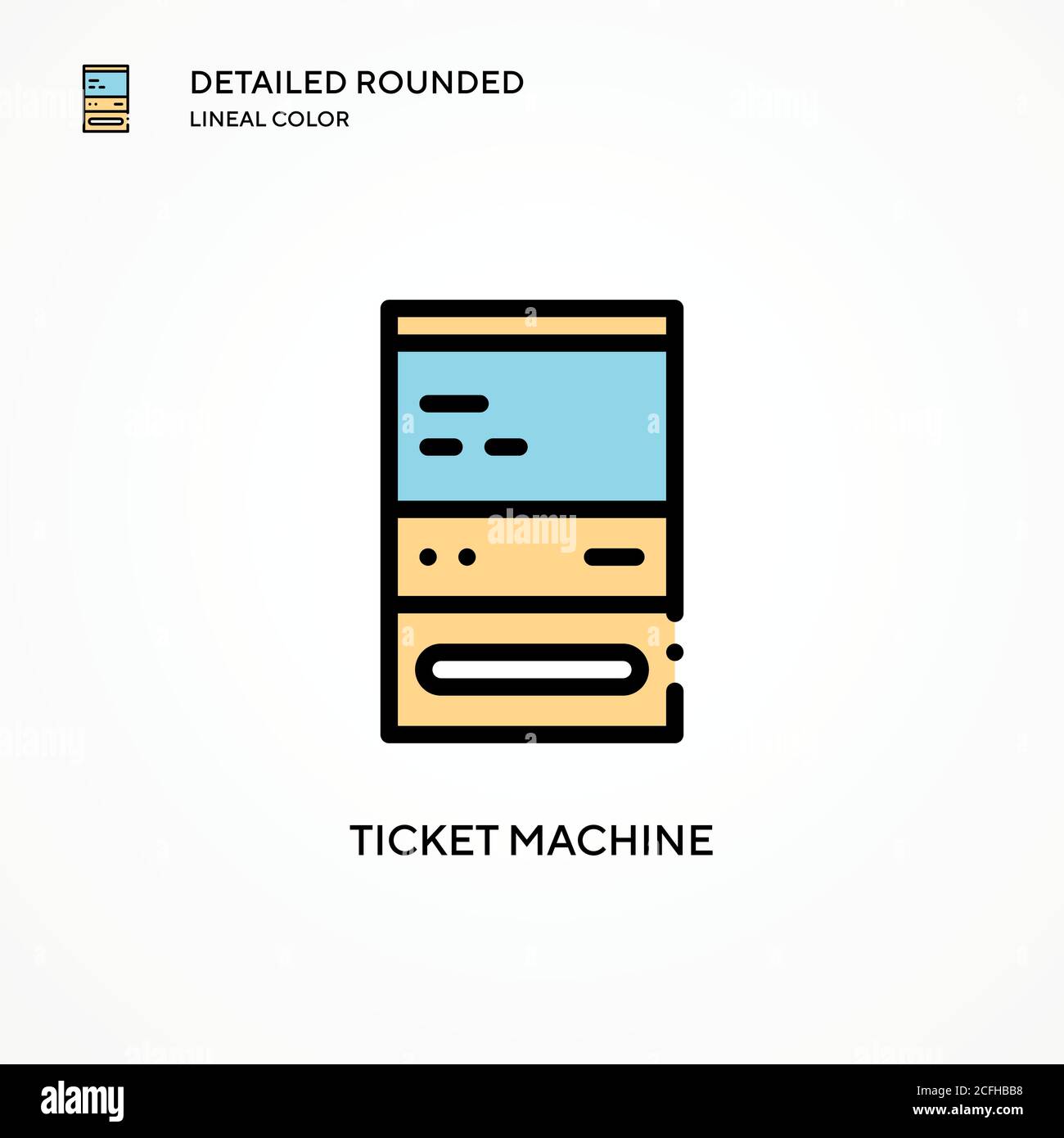 Ticket machine vector icon. Modern vector illustration concepts. Easy ...