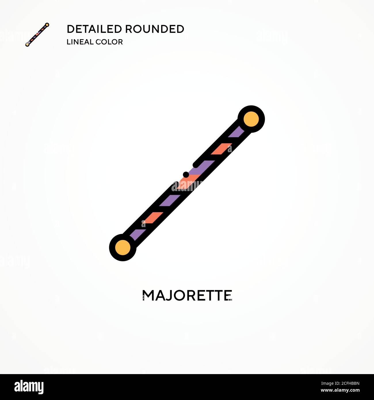 Majorette vector icon. Modern vector illustration concepts. Easy to ...