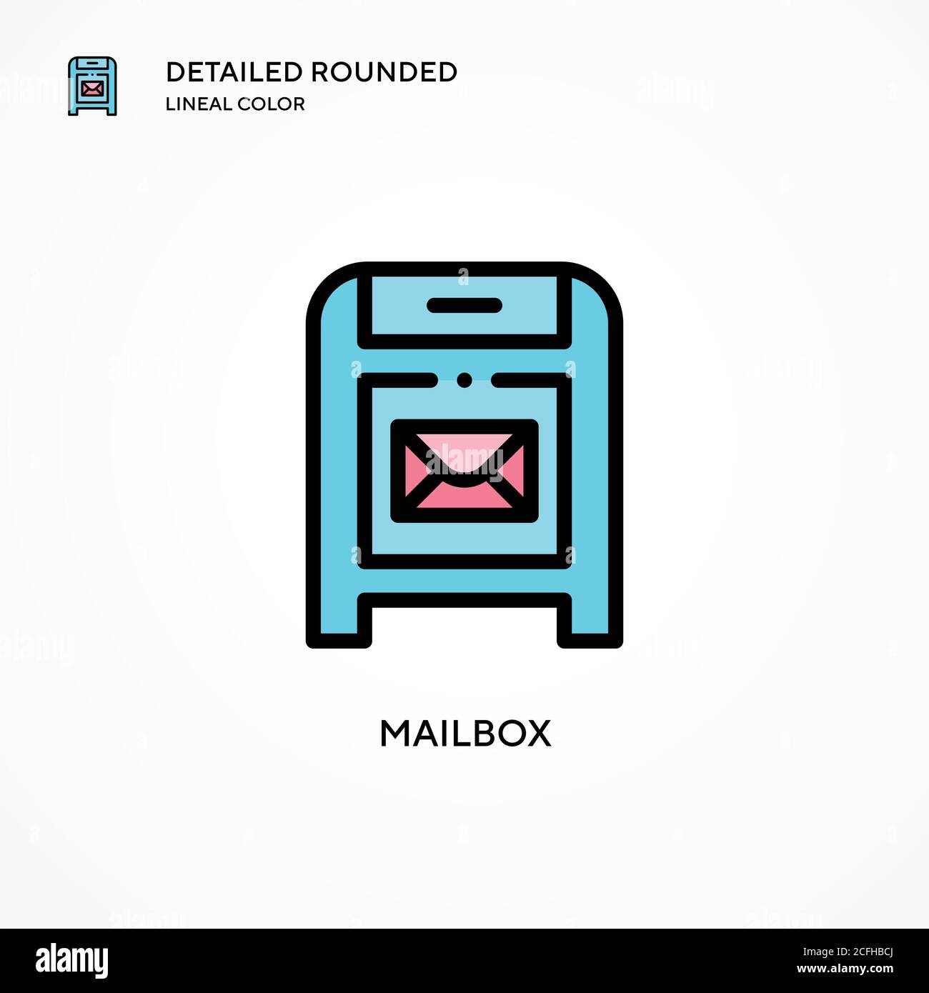 Mailbox vector icon. Modern vector illustration concepts. Easy to edit ...