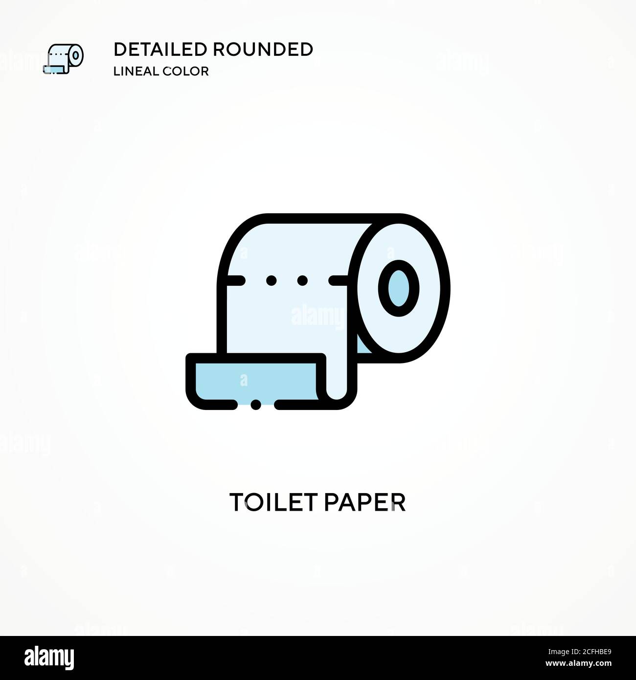 Toilet paper vector icon. Modern vector illustration concepts. Easy to ...