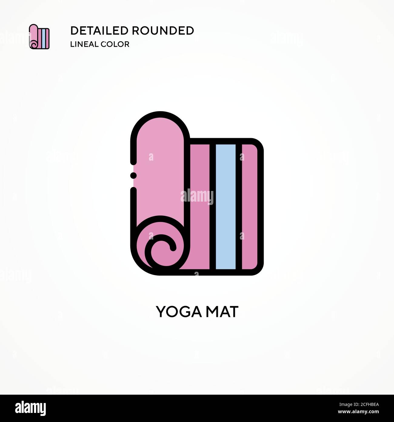 Yoga mat vector icon. Modern vector illustration concepts. Easy to edit ...