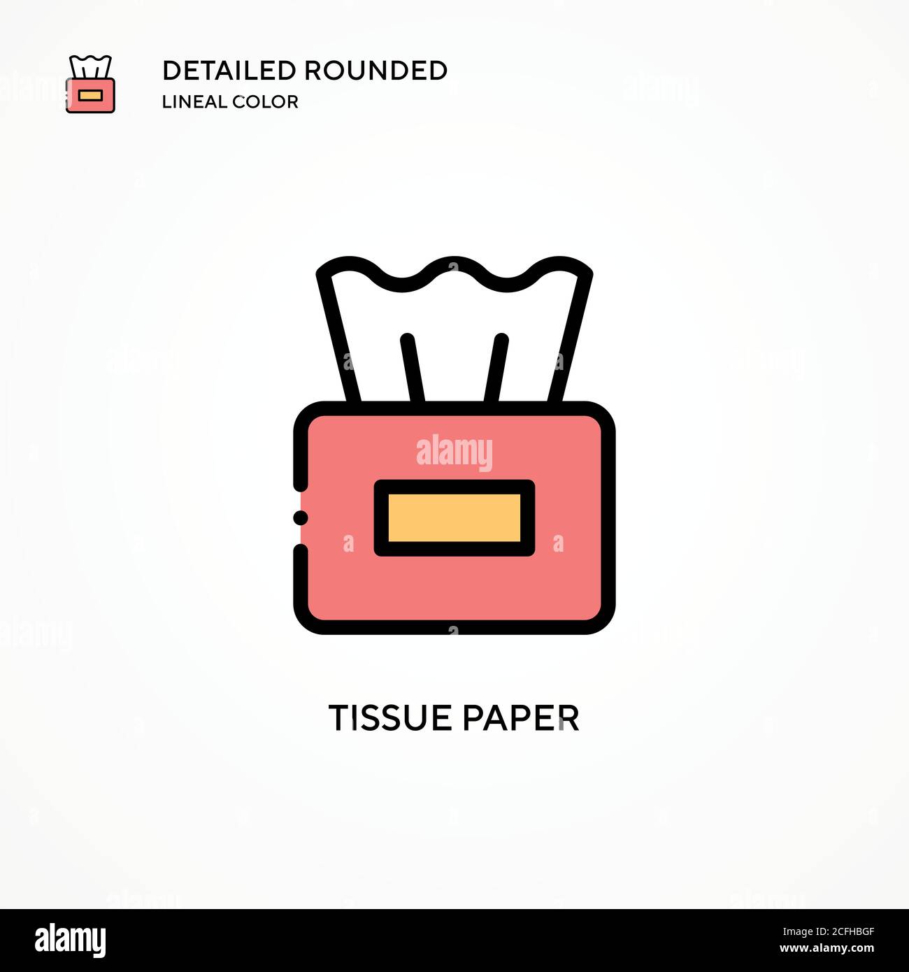 Tissue paper vector icon. Modern vector illustration concepts. Easy to ...