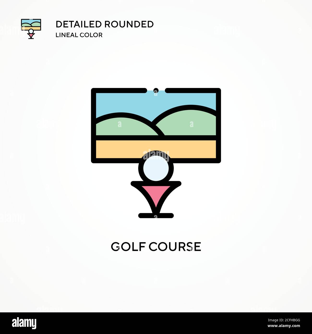 Golf course vector icon. Modern vector illustration concepts. Easy to ...