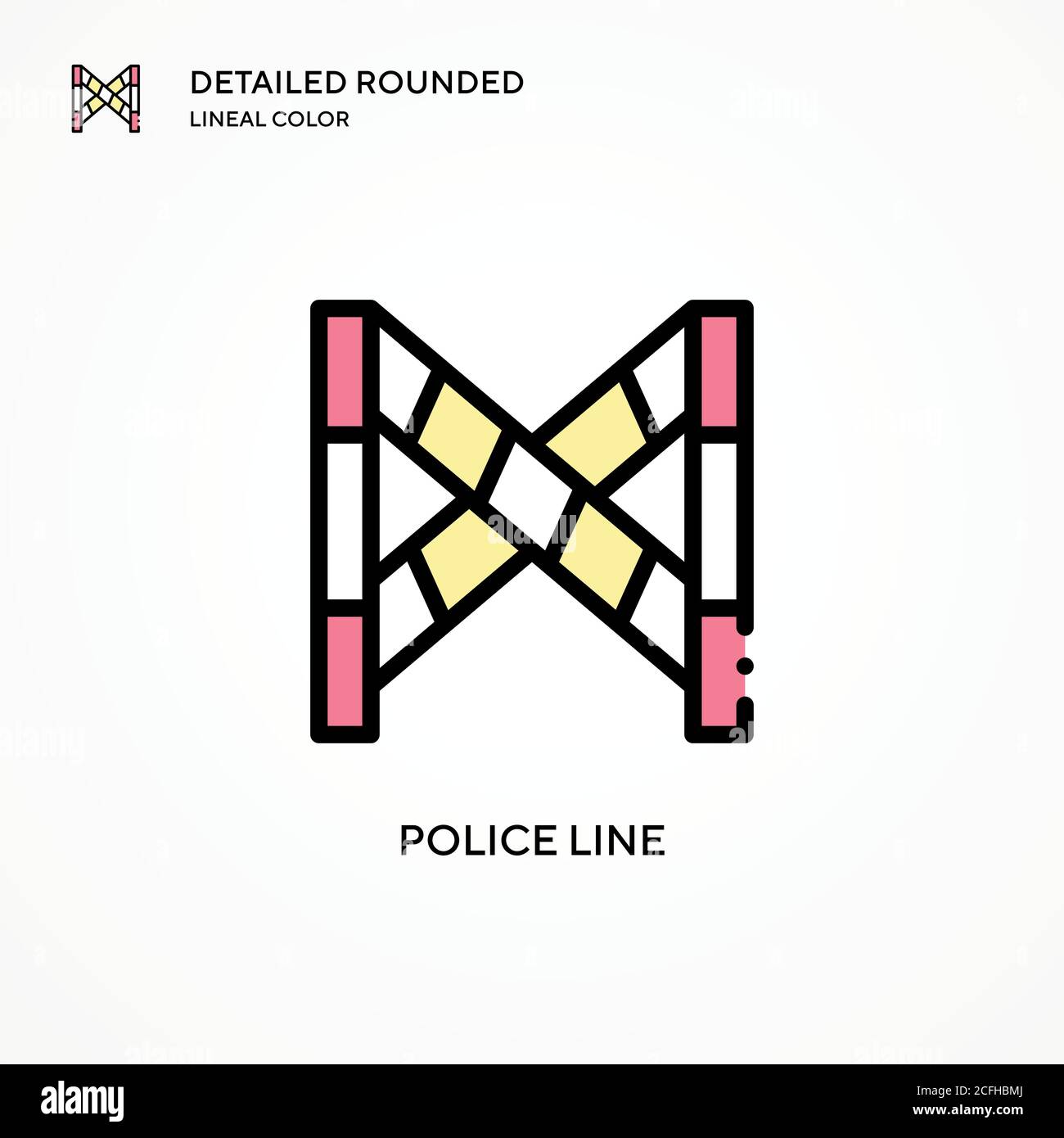 Police line vector icon. Modern vector illustration concepts. Easy to ...