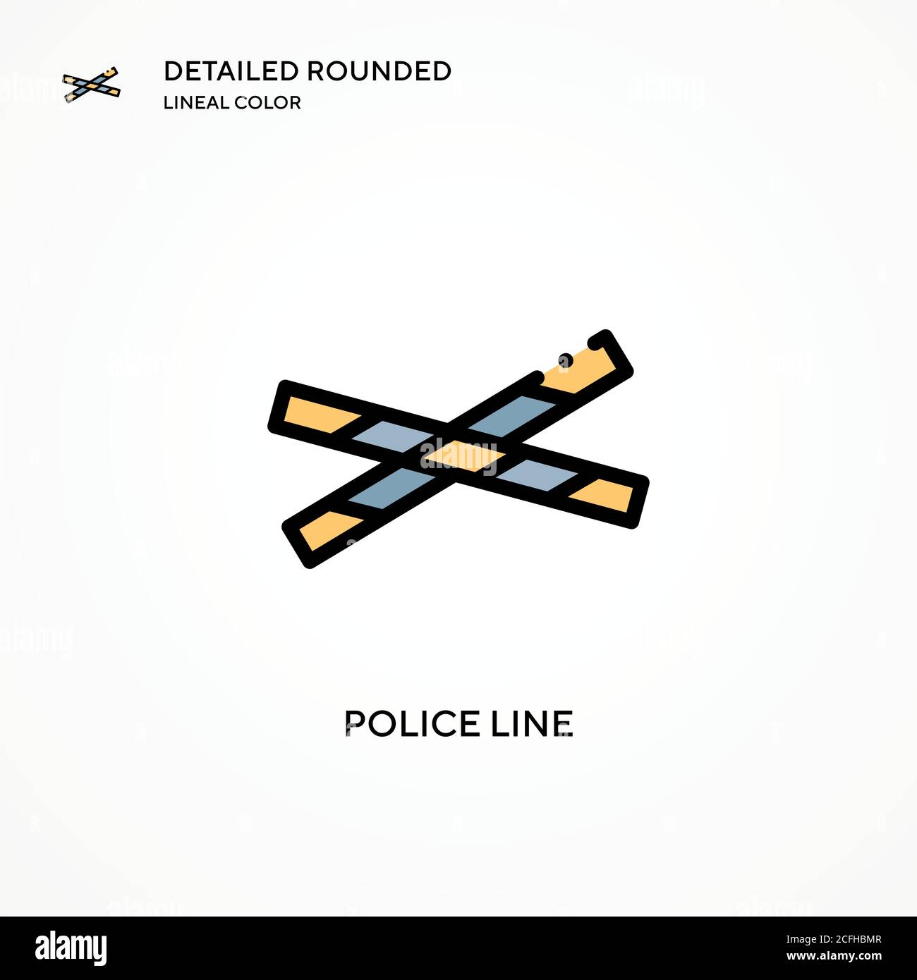 Police line vector icon. Modern vector illustration concepts. Easy to ...
