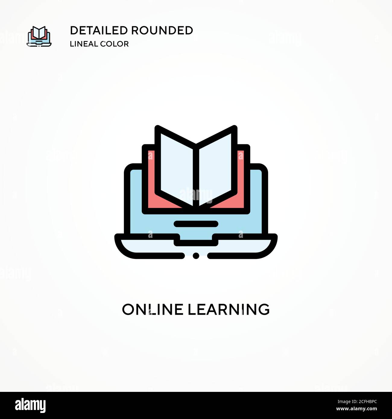 Online learning vector icon. Modern vector illustration concepts. Easy ...