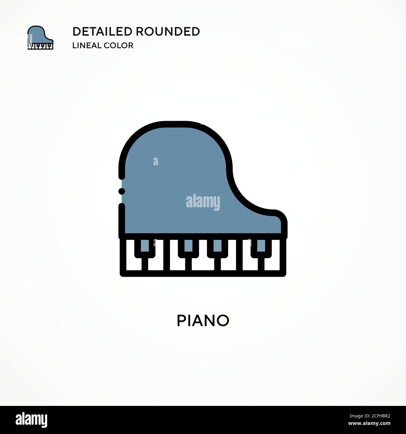 Piano vector icon. Modern vector illustration concepts. Easy to edit ...