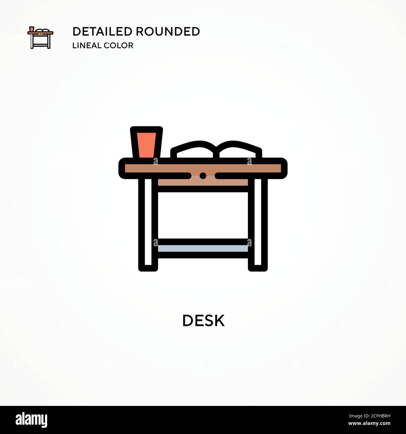 Desk vector icon. Modern vector illustration concepts. Easy to edit and ...
