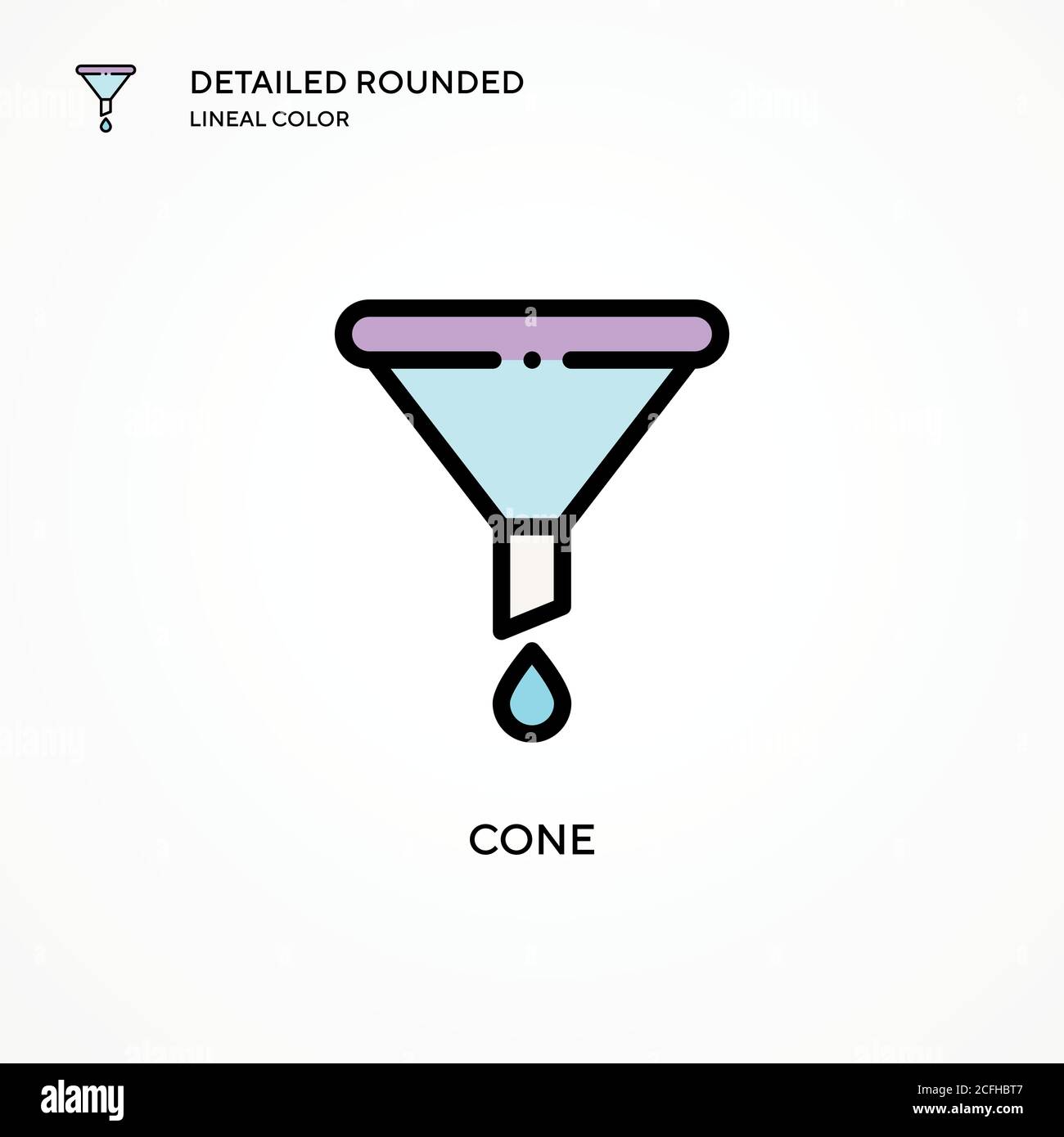 Cone vector icon. Modern vector illustration concepts. Easy to edit and ...