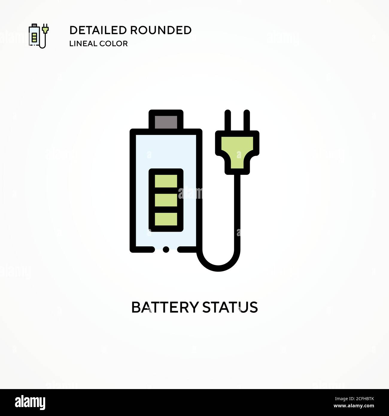 Battery status vector icon. Modern vector illustration concepts. Easy ...