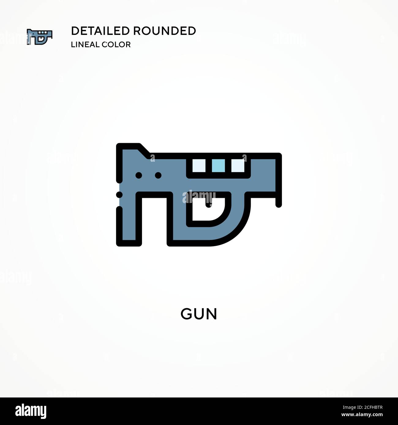 Gun vector icon. Modern vector illustration concepts. Easy to edit and ...
