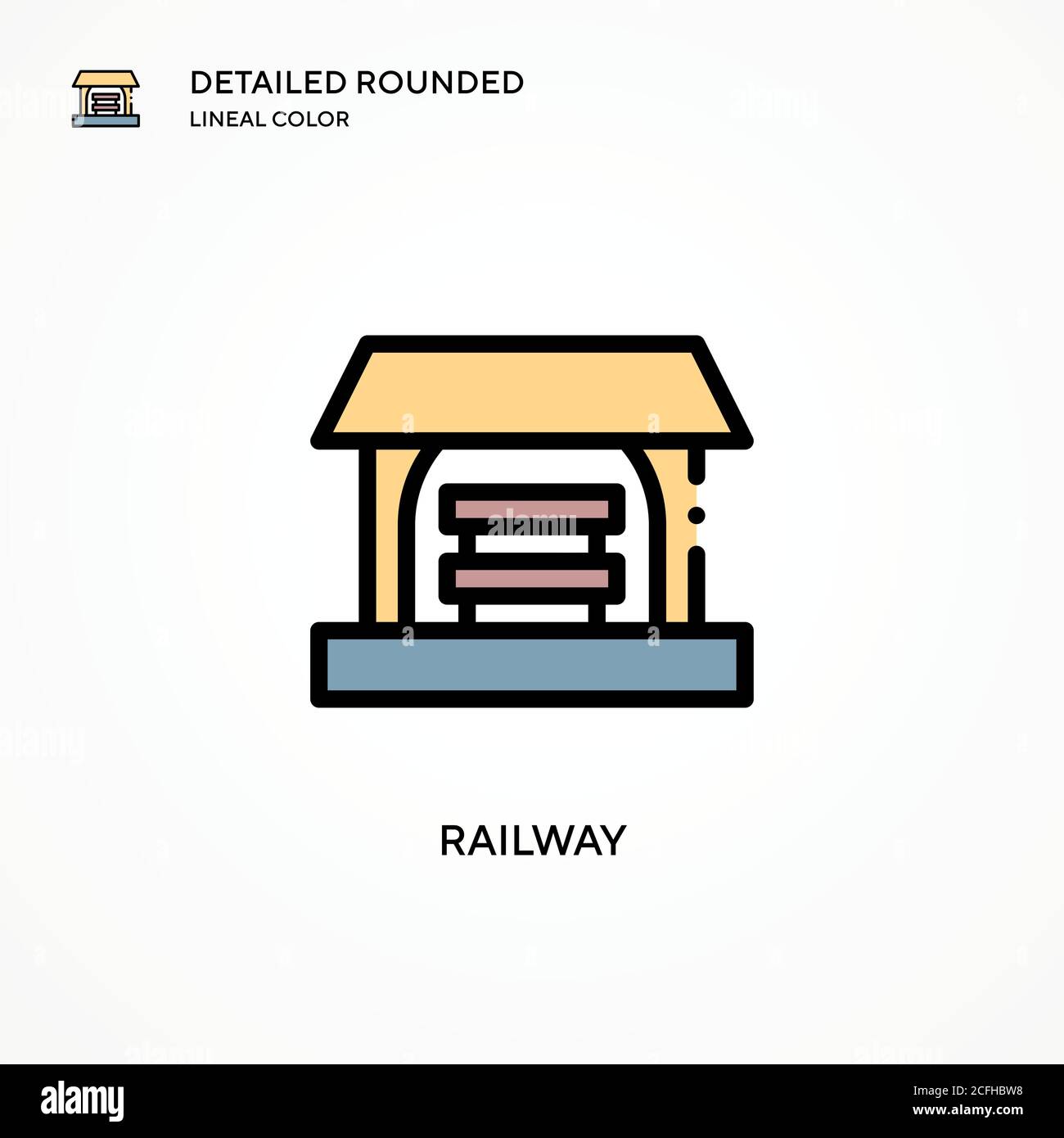 Railway vector icon. Modern vector illustration concepts. Easy to edit ...