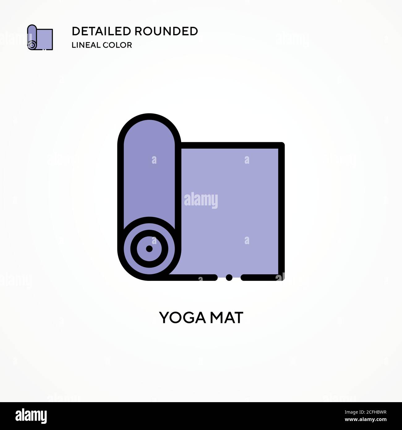 Yoga mat vector icon. Modern vector illustration concepts. Easy to edit ...