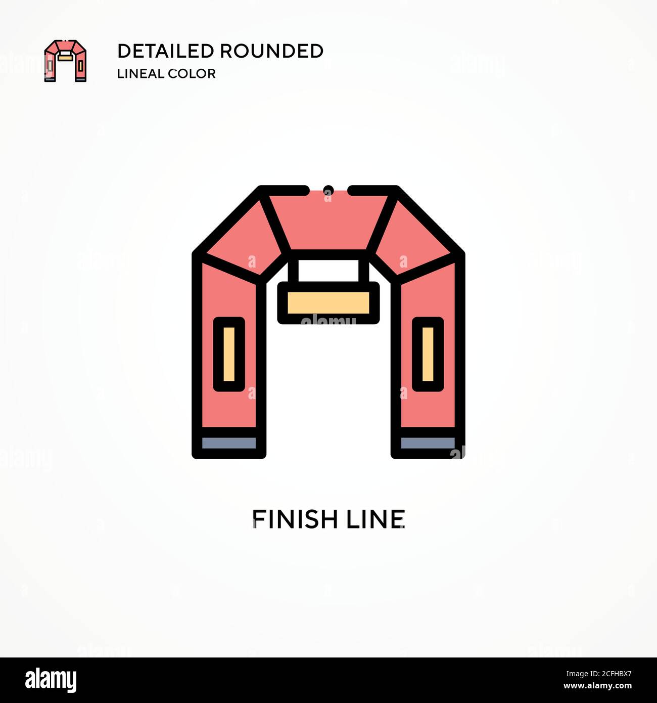 Finish line vector icon. Modern vector illustration concepts. Easy to ...
