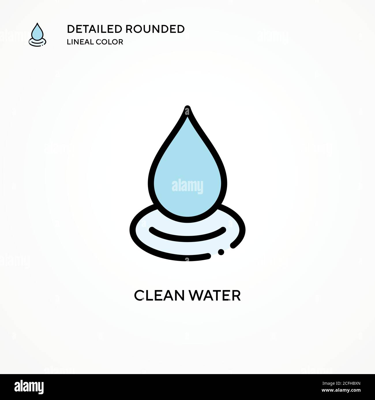 Clean water vector icon. Modern vector illustration concepts. Easy to ...