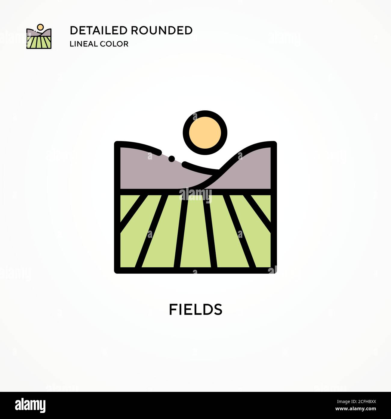 Fields vector icon. Modern vector illustration concepts. Easy to edit ...
