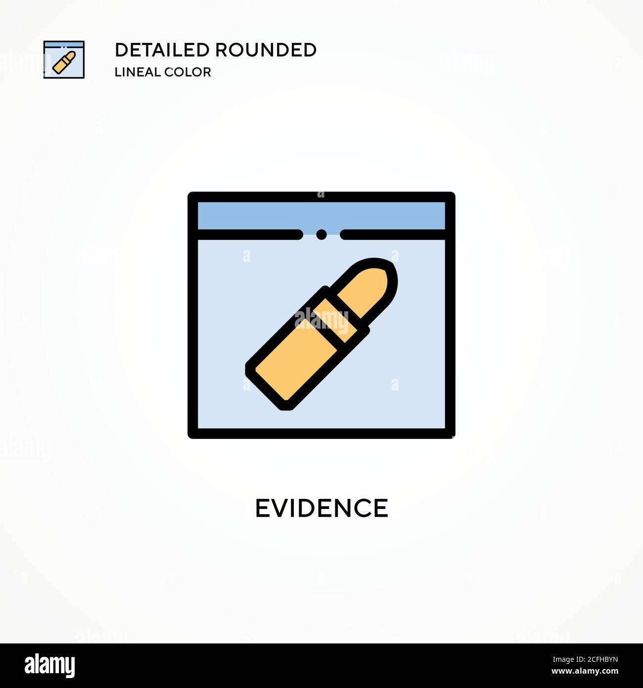 Evidence vector icon. Modern vector illustration concepts. Easy to edit ...