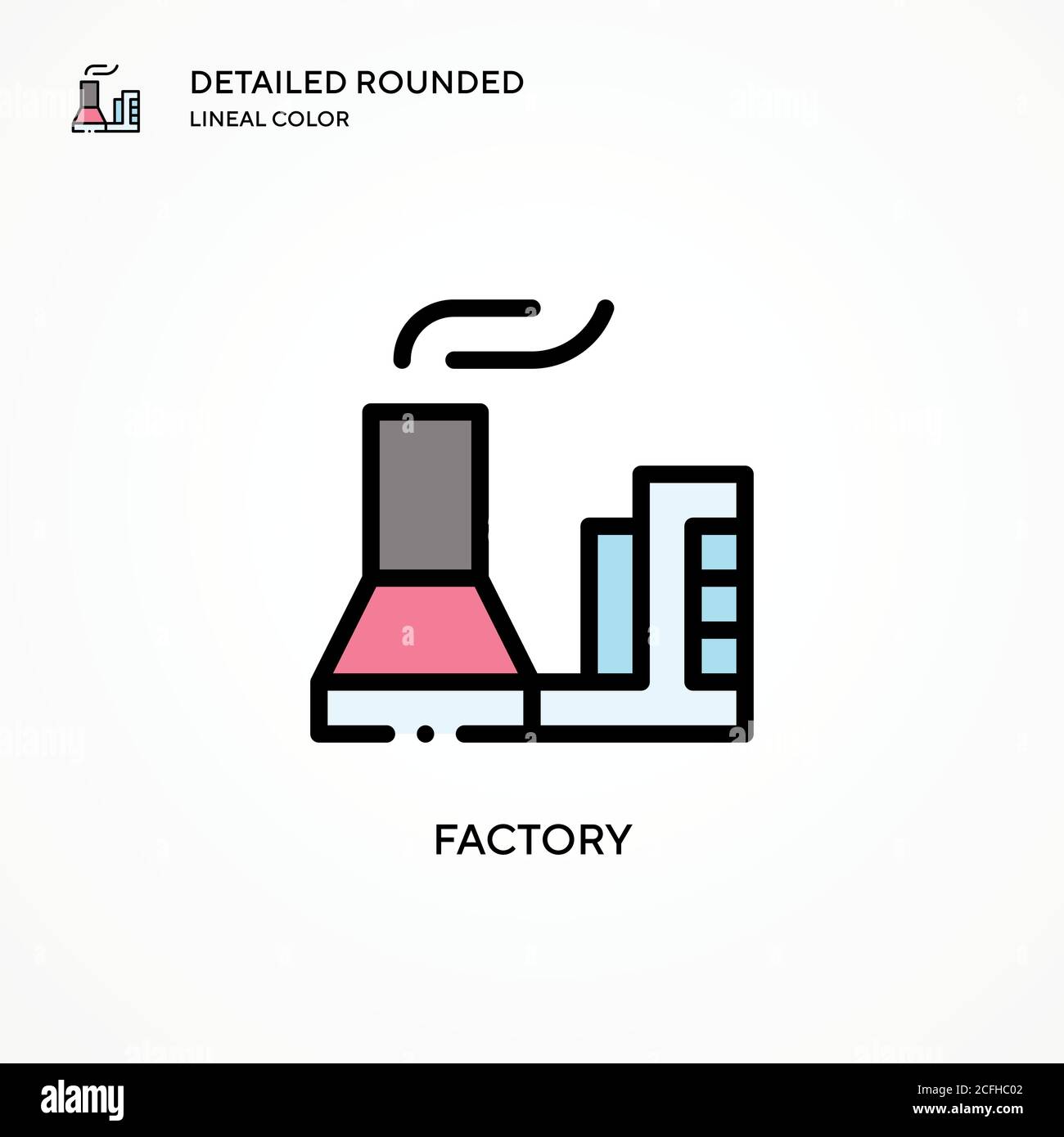 Factory vector icon. Modern vector illustration concepts. Easy to edit ...