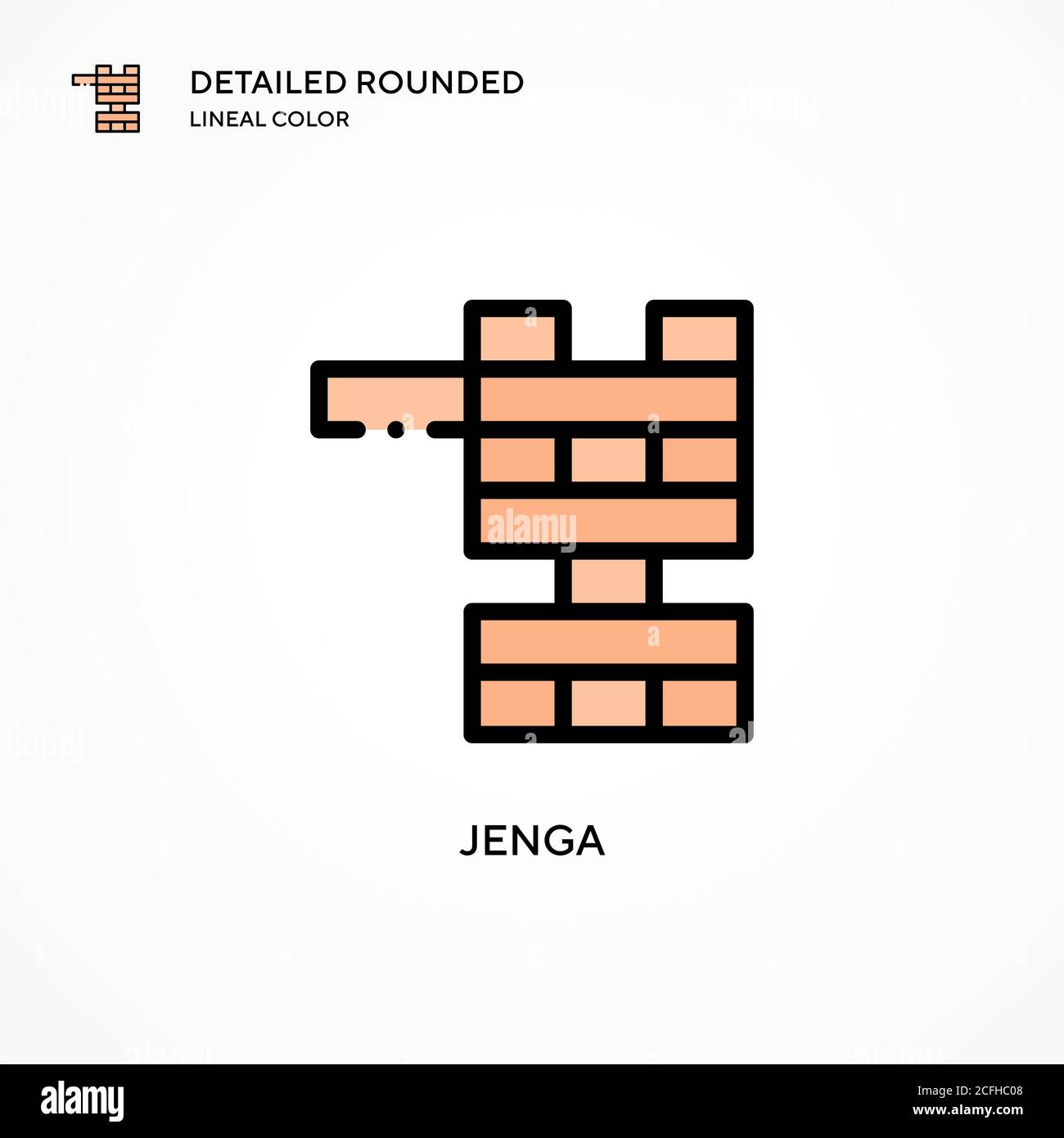 Jenga vector icon. Modern vector illustration concepts. Easy to edit ...