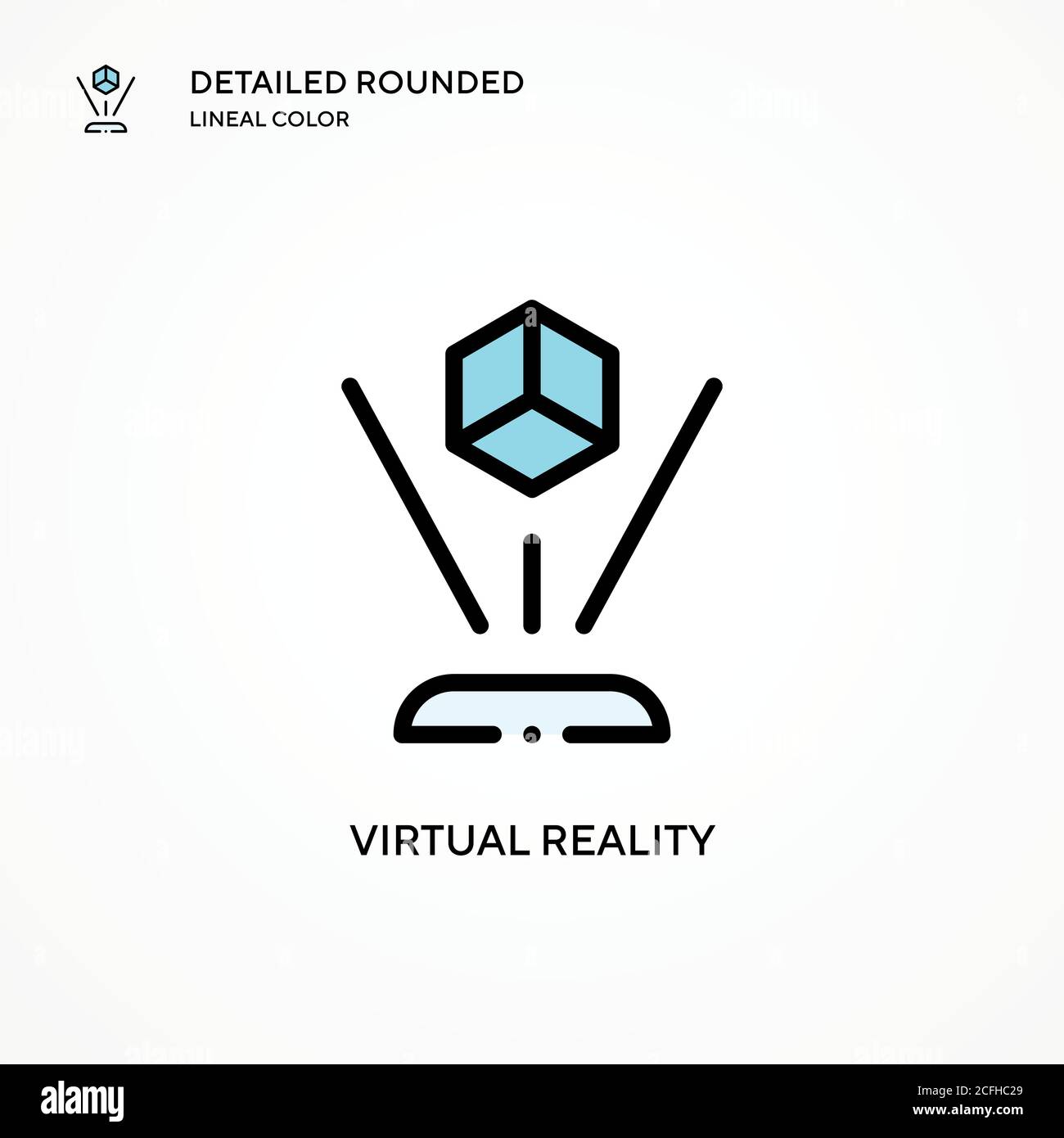 Virtual reality vector icon. Modern vector illustration concepts. Easy ...