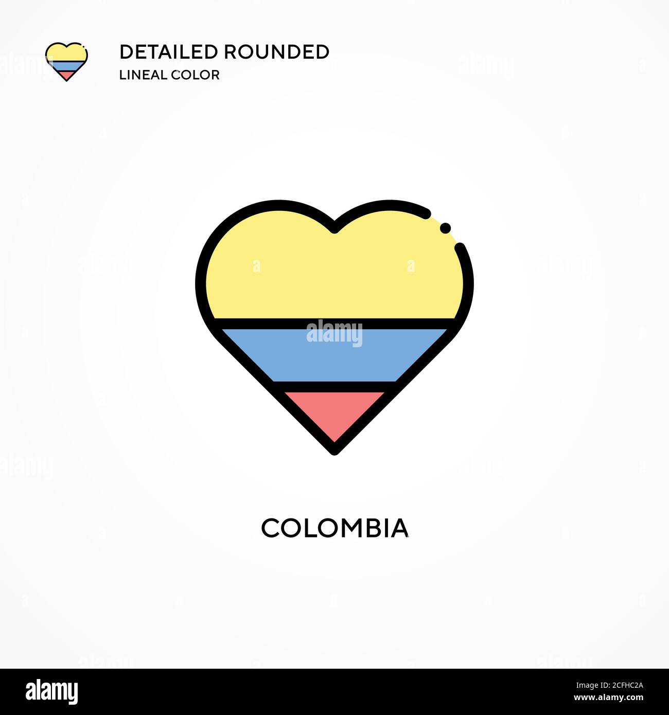 Colombia vector icon. Modern vector illustration concepts. Easy to edit ...